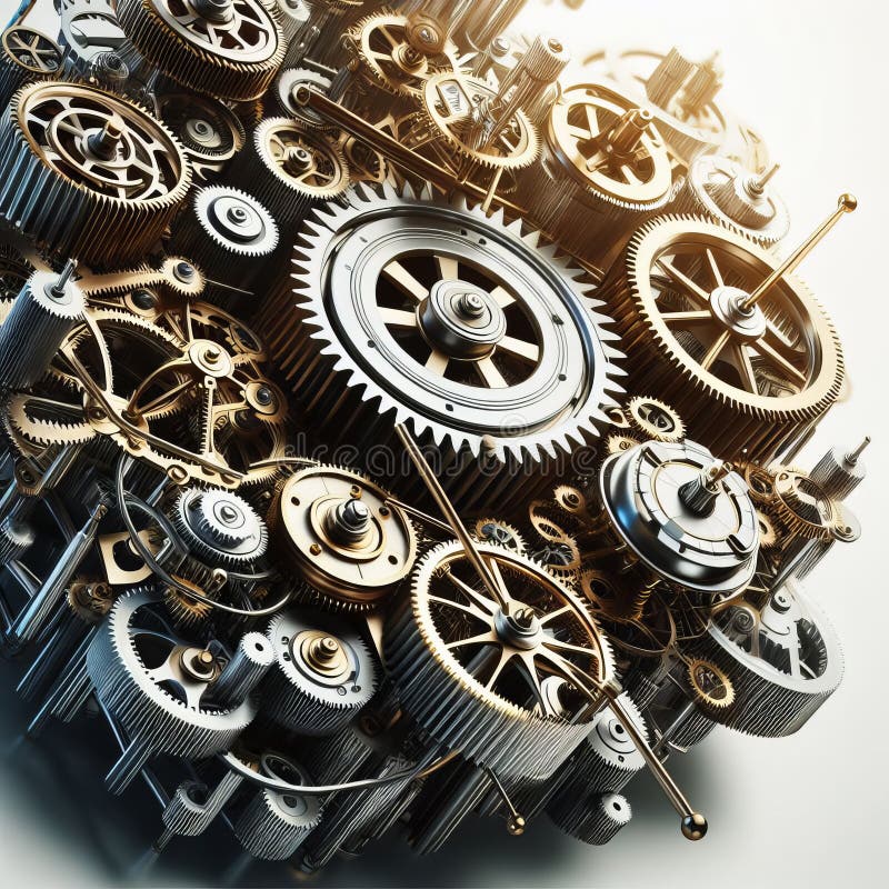 A Mechanical Gear Clockwork Mechanism Symbolizing Pnd Stock Photo ...