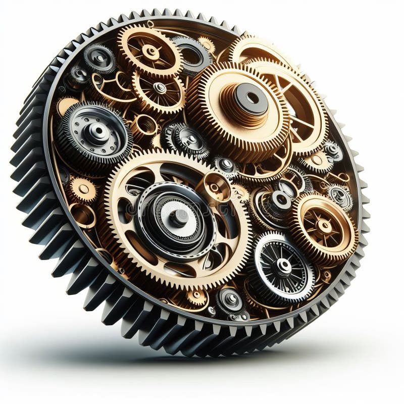 A Mechanical Gear Clockwork Mechanism Symbolizing Pnd Stock Image ...