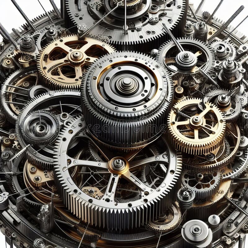 A Mechanical Gear Clockwork Mechanism Symbolizing Pnd Stock Image ...