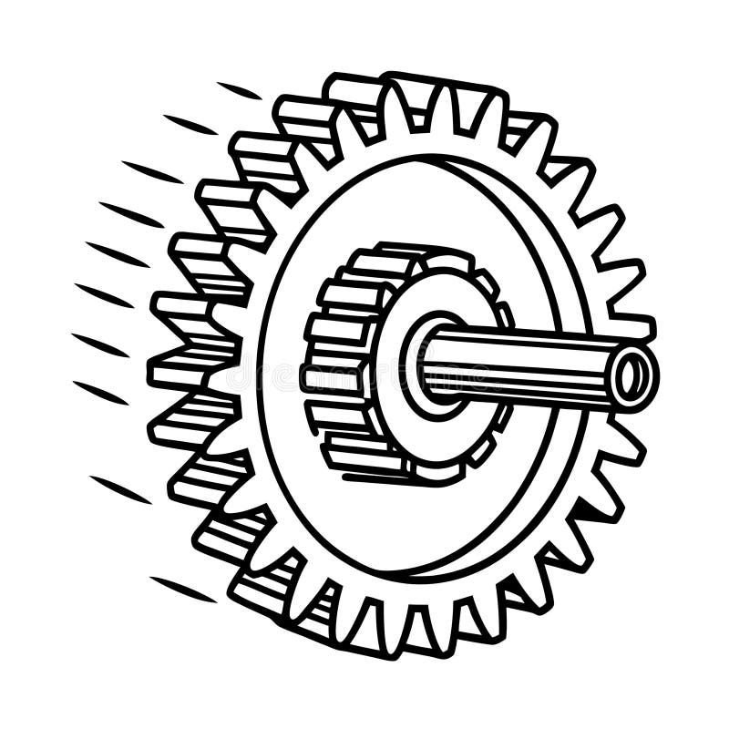 Mechanical Gear Icon Illustrating Engineering Precision and Motion, AI ...