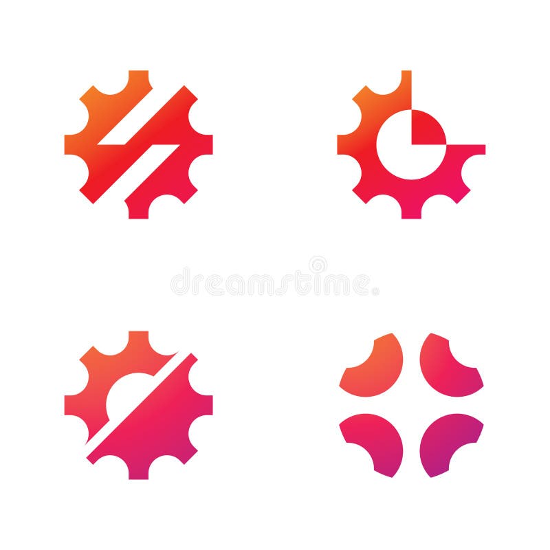 Mechanical Gear Logo Template Vector Element Stock Vector ...