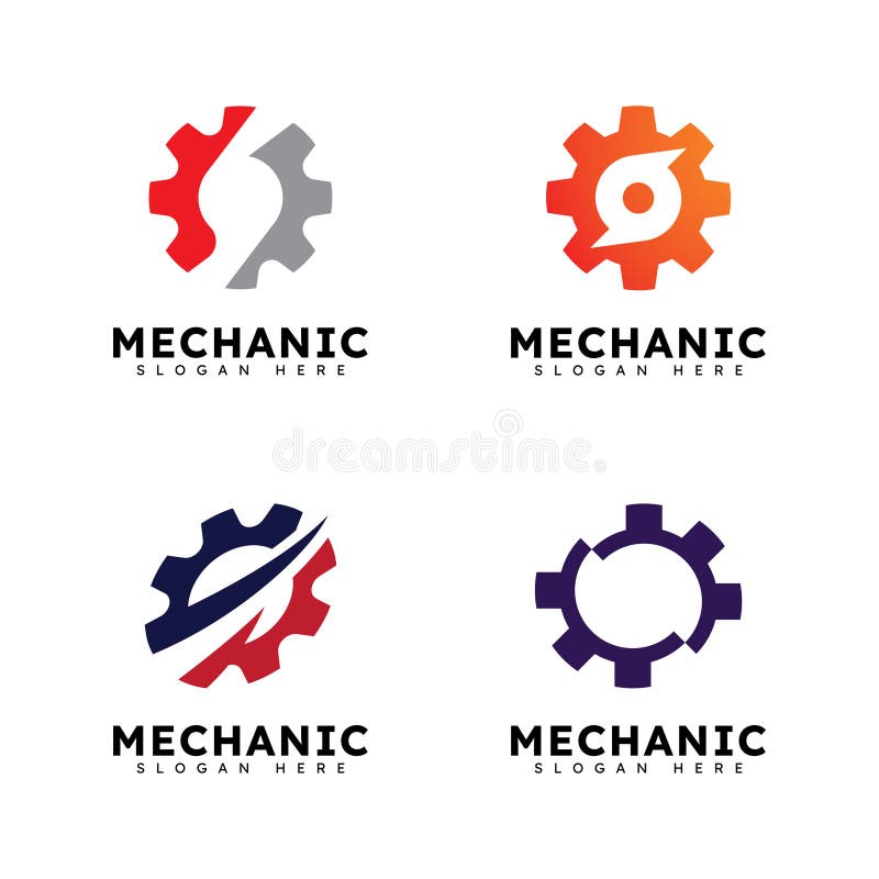 Mechanical Gear Logo Template Vector Element Stock Vector ...