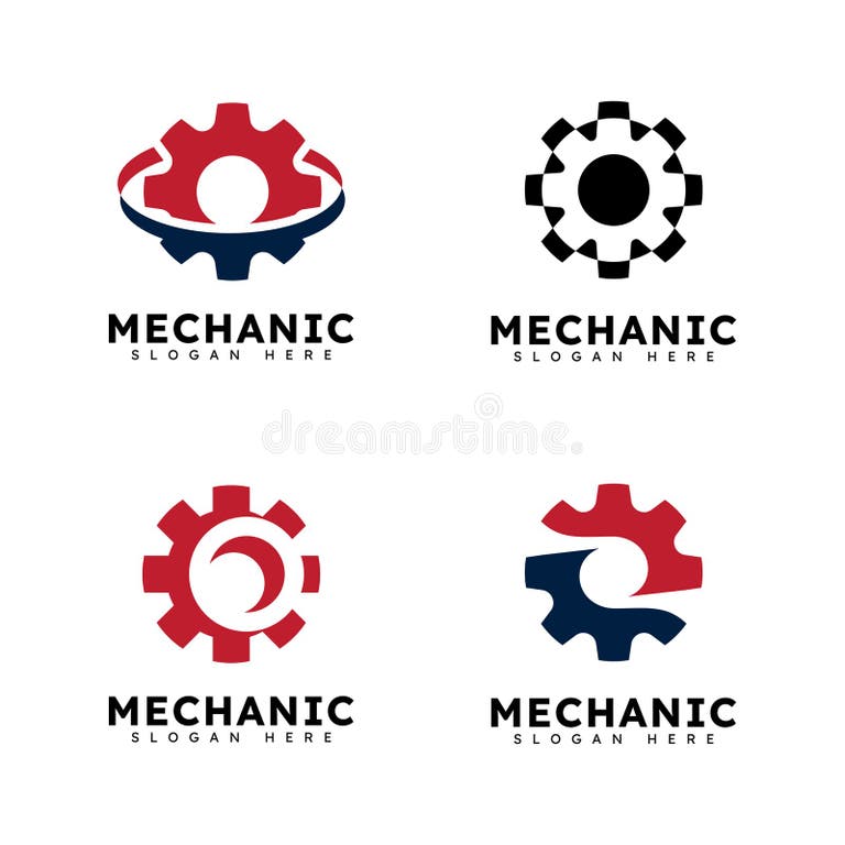 Mechanical Gear Logo Template Vector Element Stock Vector ...