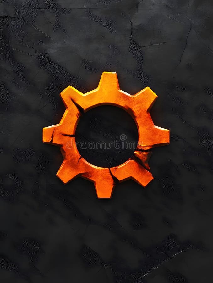 Orange Mechanic Gear Technology Engineering Icon Logo Stock ...