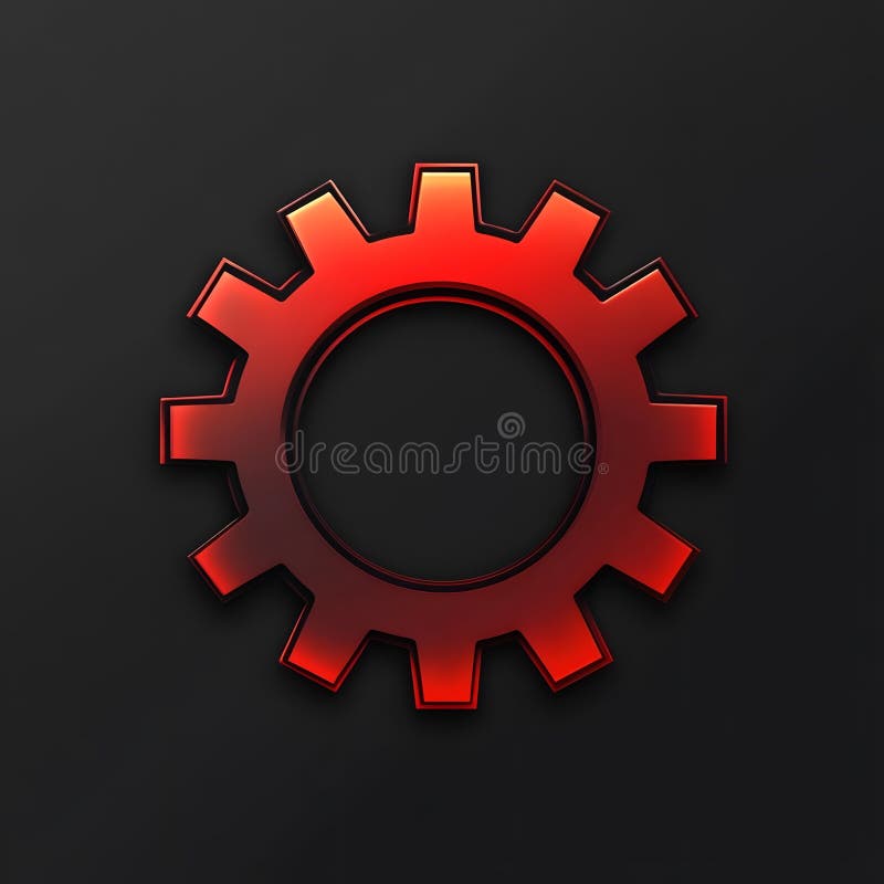 Red Mechanic Gear Technology Engineering Icon Logo Stock Illustration ...