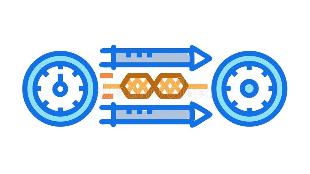 Mechanical Gears and Chain Process Workflow Icon Vector Design Generative AI Stock Vector ...