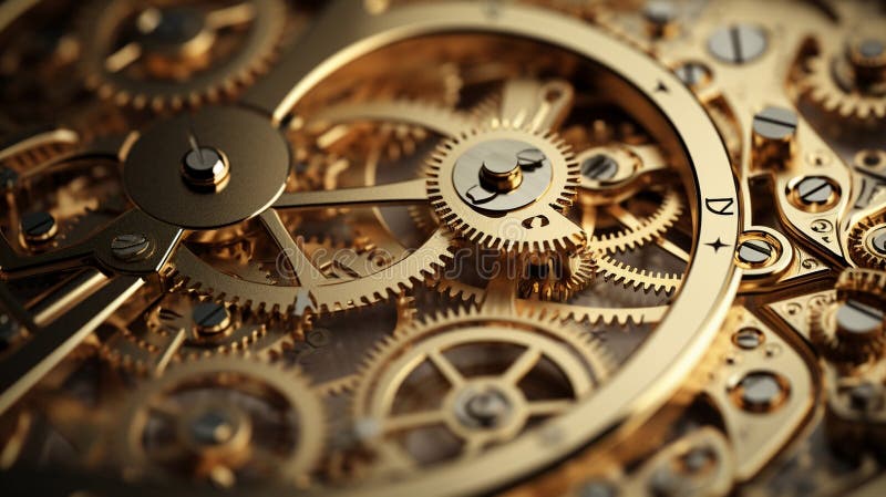 Mechanical Gears Clock Watch Metallic Time Stock Photo - Image of macro ...