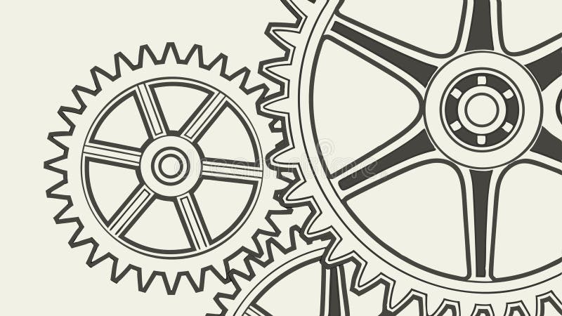 Mechanical Gears and Cogs, Symbol of Precision Progress, Vector Design ...
