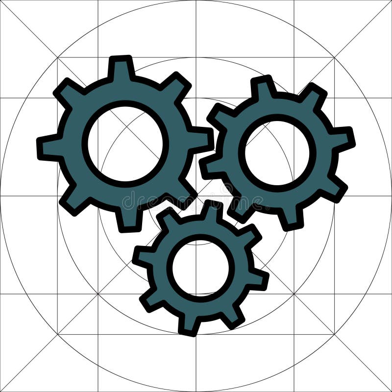 Gear Simple Vector Icon, Cog Wheel Pictogram, Settings Symbol, Engine ...