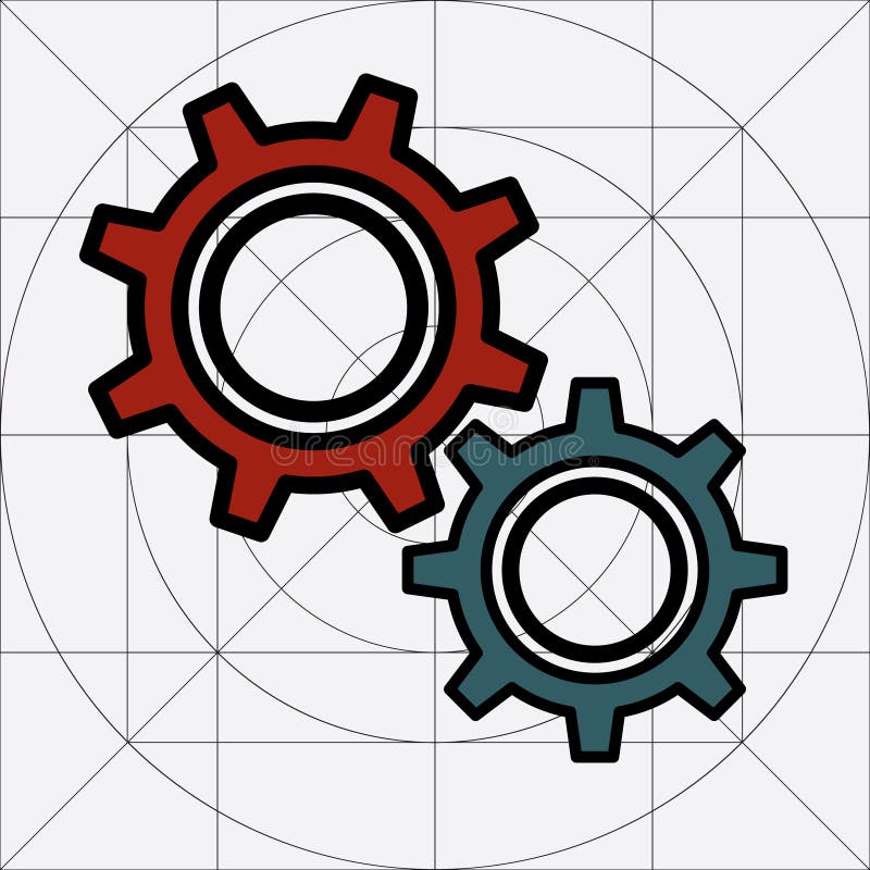 Gear Simple Vector Icon, Cog Wheel Pictogram, Settings Symbol, Engine ...