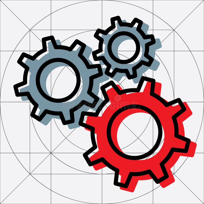 Gear Simple Vector Icon, Cog Wheel Pictogram, Settings Symbol, Engine ...