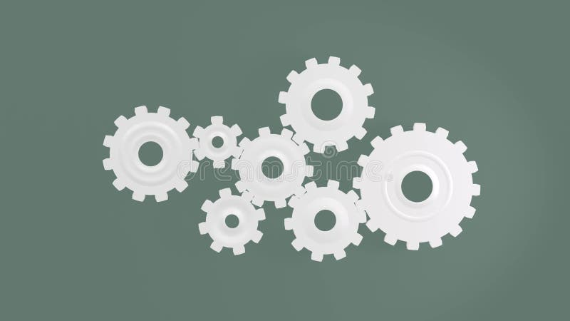 Mechanical Gears 3d Render - Seamless Looping Animation Stock Video ...