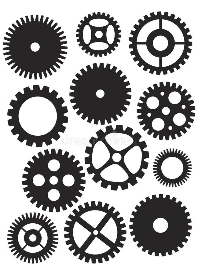 Mechanical Gears Illustration Stock Illustration - Illustration of ...