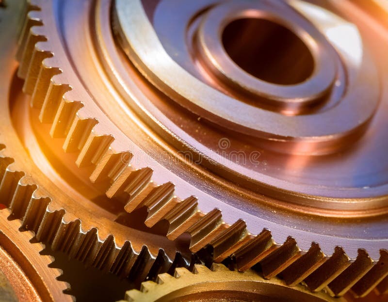 Mechanical Gears Interlocking, Representing Machinery, Engineering, and ...
