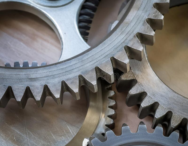 Mechanical Gears Interlocking, Representing Machinery, Engineering, and ...