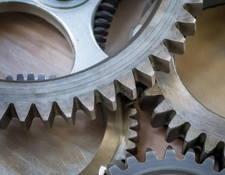 Mechanical Gears Interlocking, Representing Machinery, Engineering, and ...