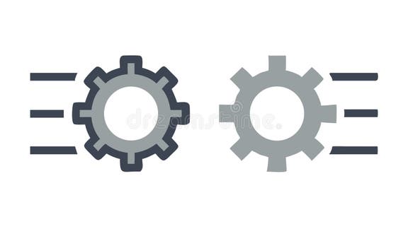 Mechanical Gears Settings Icon for System Process, Vector Design ...