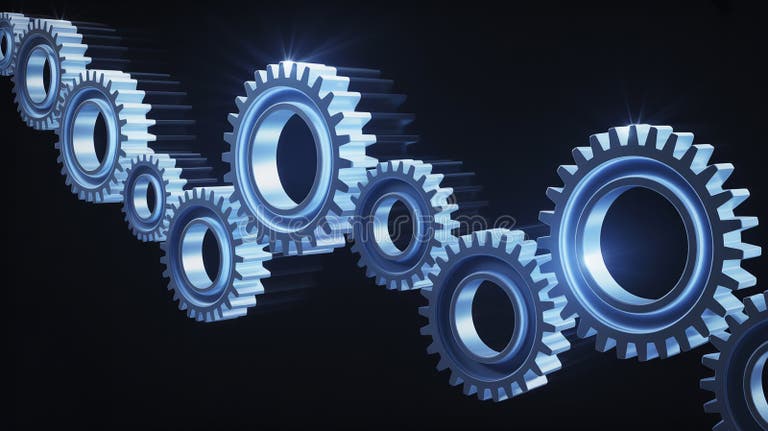 Mechanical Gears System Engineering Teamwork Concept Technology ...