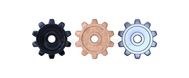 Mechanical Gears on a White Background. Illustration Stock Illustration ...