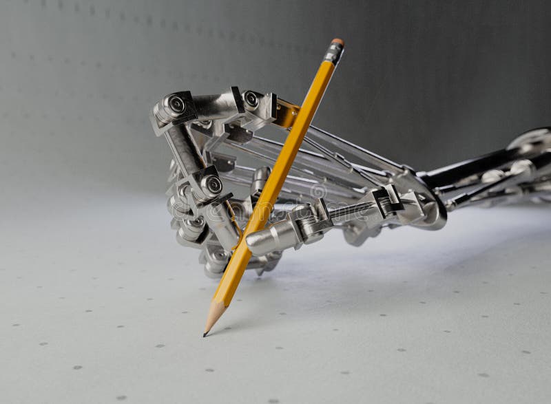 Robotic Hand Pencil Sketch Stock Illustrations – 212 Robotic Hand ...