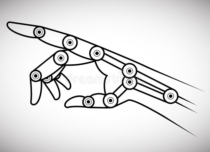 Mechanical hand stock vector. Illustration of symbol - 82689542