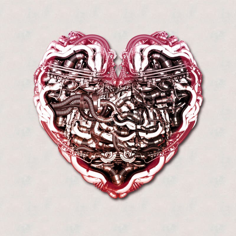 Mechanical Heart, Artificial Heart Concept. Created with Generative AI ...