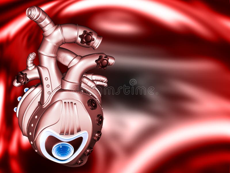 Mechanical heart stock illustration. Illustration of gear - 184974750