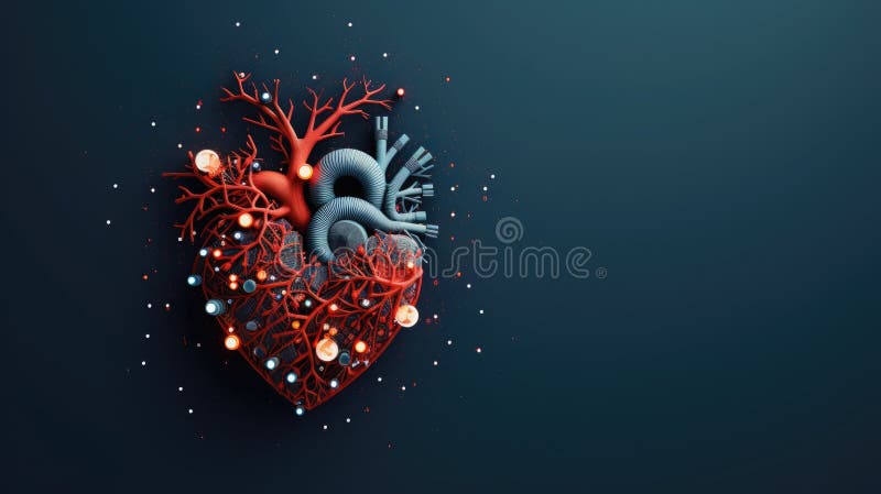 Mechanical Heart in Pieces on Dark Background. Android Heart, Robotic ...