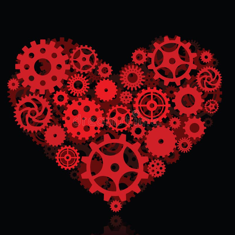 Mechanical Heart stock vector. Illustration of anatomy - 33766484