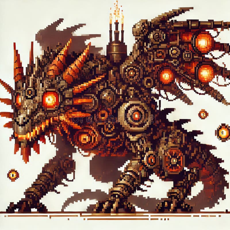 Mechanical Infernal Dragon Stock Illustrations – 16 Mechanical Infernal ...