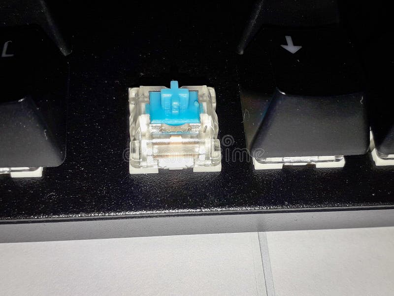 Blue Switch Mechanical Keyboard with Detached Keycaps Stock Photo ...