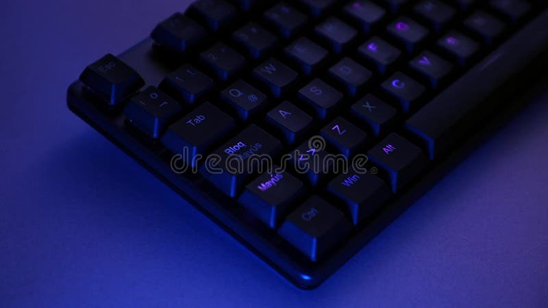 RGB Lighting of Mechanical Keyboard on Gamer Desk Stock Footage - Video ...