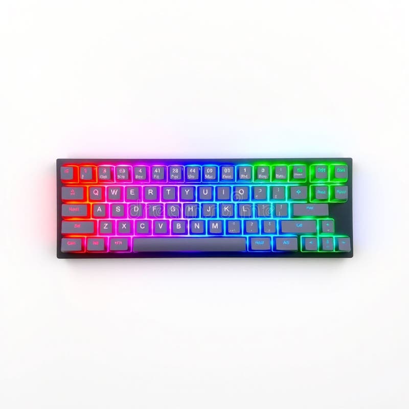 A Mechanical Keyboard with RGB Backlighting, Showcasing Customizable ...