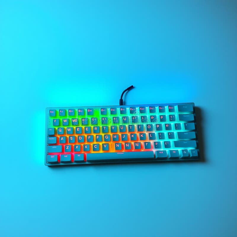 A Mechanical Keyboard with RGB Backlighting, Showcasing Customizable ...