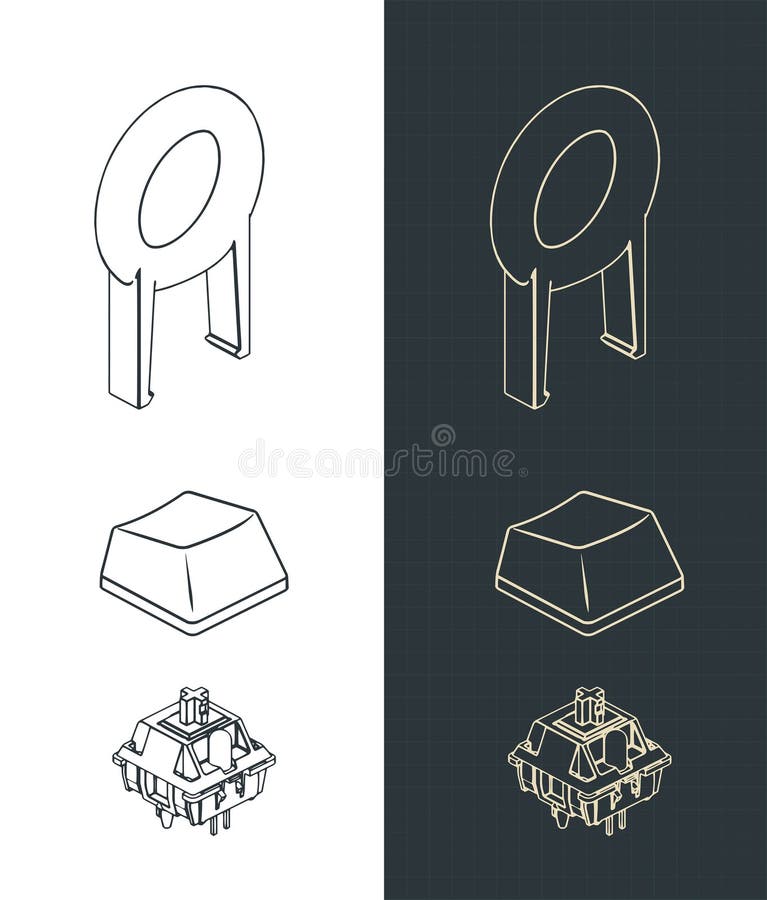 Mechanical Keyboard Switche Stock Illustrations – 2 Mechanical Keyboard ...