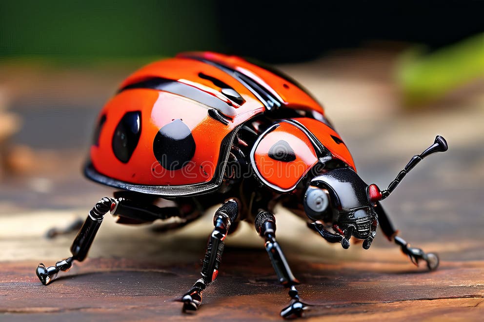 Mechanical Ladybug a Small Mechanical Ladybug with Moving Parts Stock ...