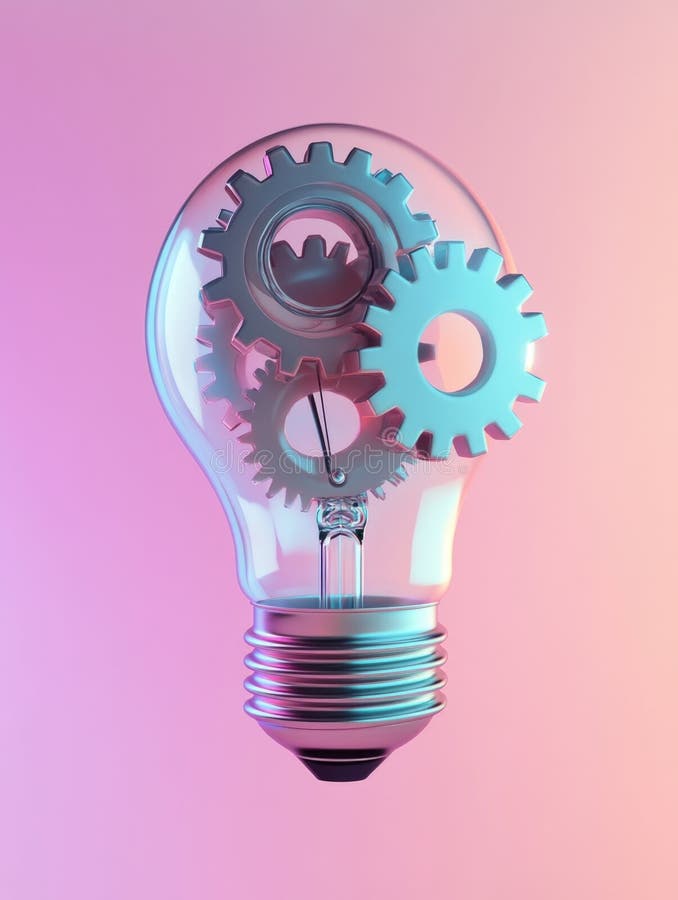 Mechanical Light Bulb stock photo. Image of inventions - 379663856