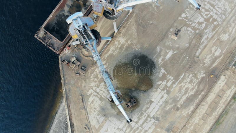 Mechanical Loaders are Relocating Rubble in Buckets Stock Footage ...