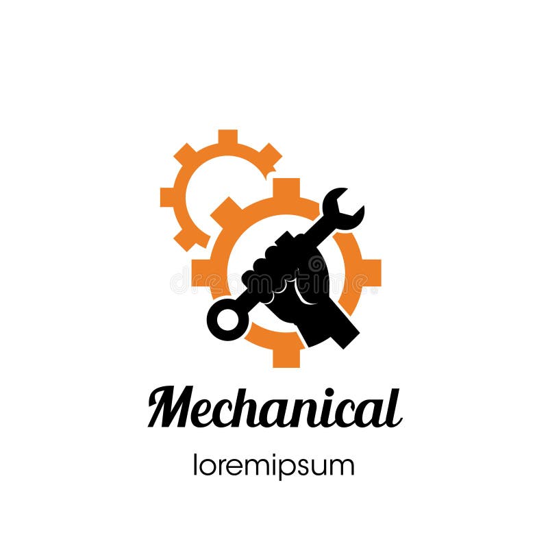Mechanical Logo or Symbol Template Design Stock Vector - Illustration ...