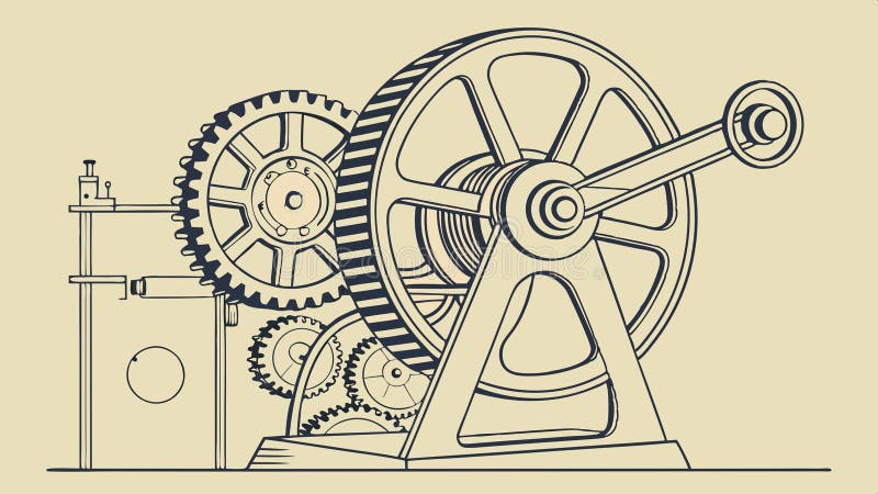 Mechanical Machine Part, Vintage Machine, and Industrial Design Vector ...