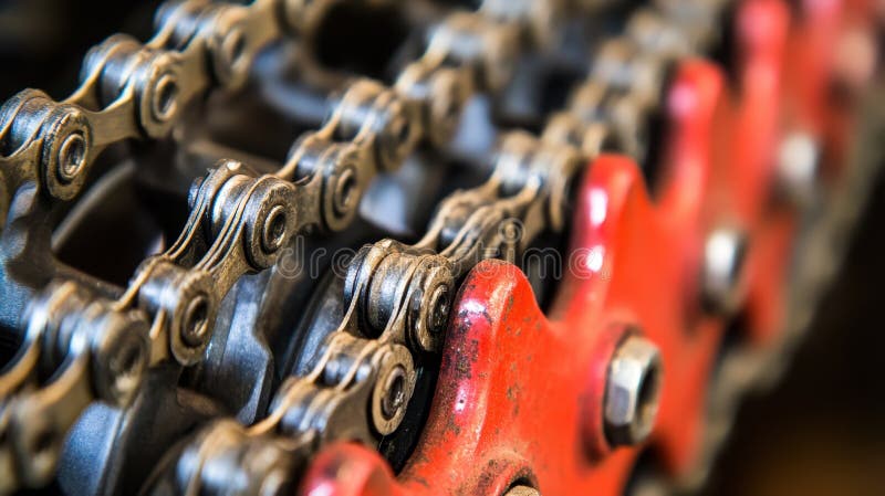 Mechanical Majesty: a Detailed View of Gears and Chain Stock Image ...