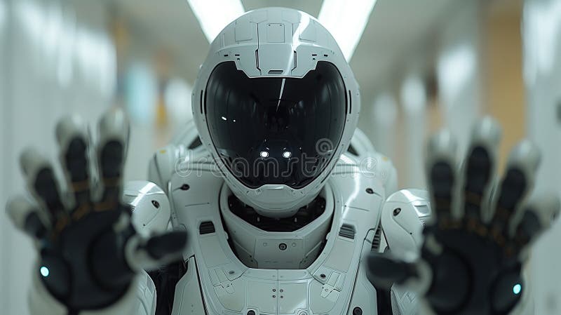 Mechanical Marvel: Android Robot Model, Futuristic Design. Stock ...