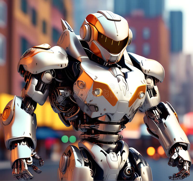 Mechanical Marvel: 3D Rendered Illustration of a Robot Stock ...