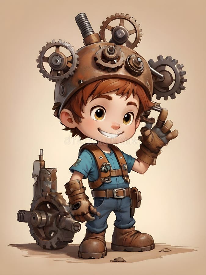 Rusty, the Mechanical Marvel Stock Illustration - Illustration of ...