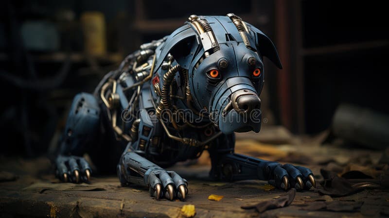 Mechanical Marvel: the Robotic Dog Companion Stock Image - Image of ...