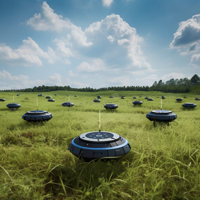 Mechanical Meadows: Tiny Marvels Grace Sprawling Landscape with ...