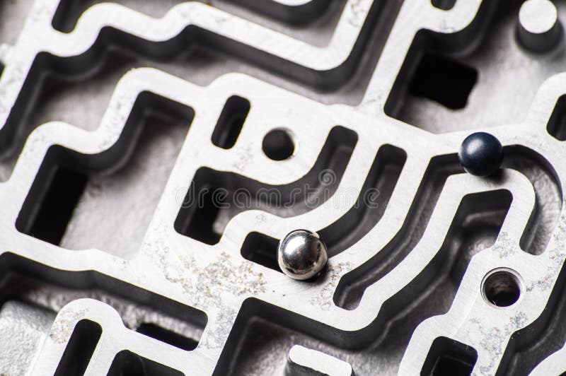 Mechanical Metal Pattern with Large Steel Gears for the Background ...