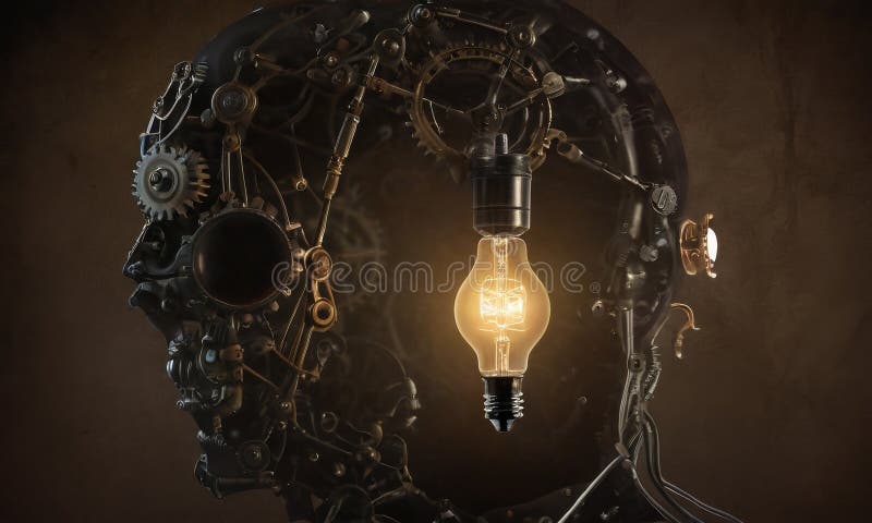 Mechanical Mind and Creativity Stock Photo - Image of thinking ...