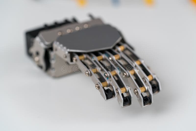 Mechanical Model of Human Palm. Robot Arm Stock Image - Image of ...