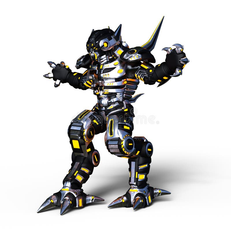 Mechanical monster stock illustration. Illustration of machine - 74839915